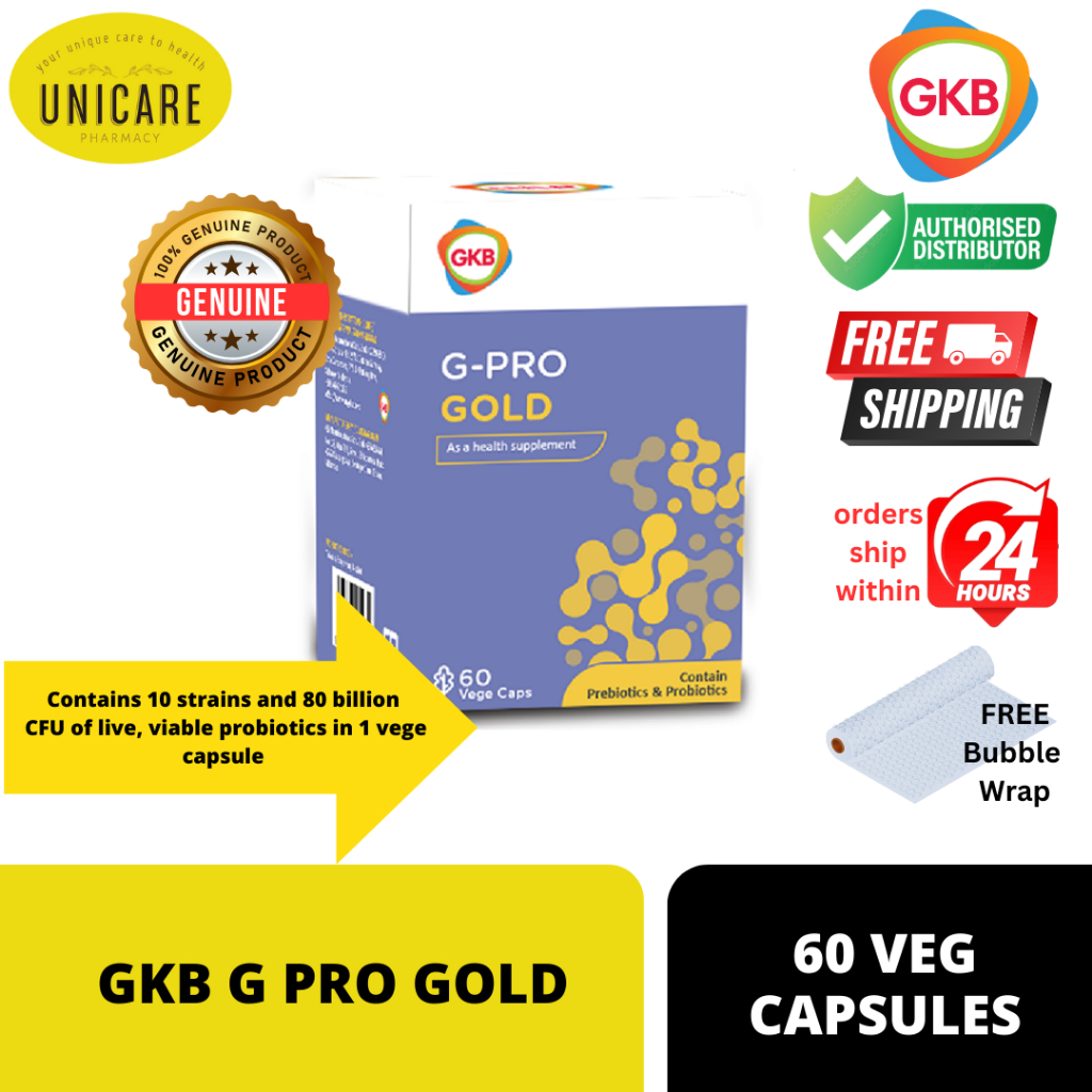 GKB G PRO GOLD 60 VEG CAPSULES - Supplement for gut health | Shopee Malaysia