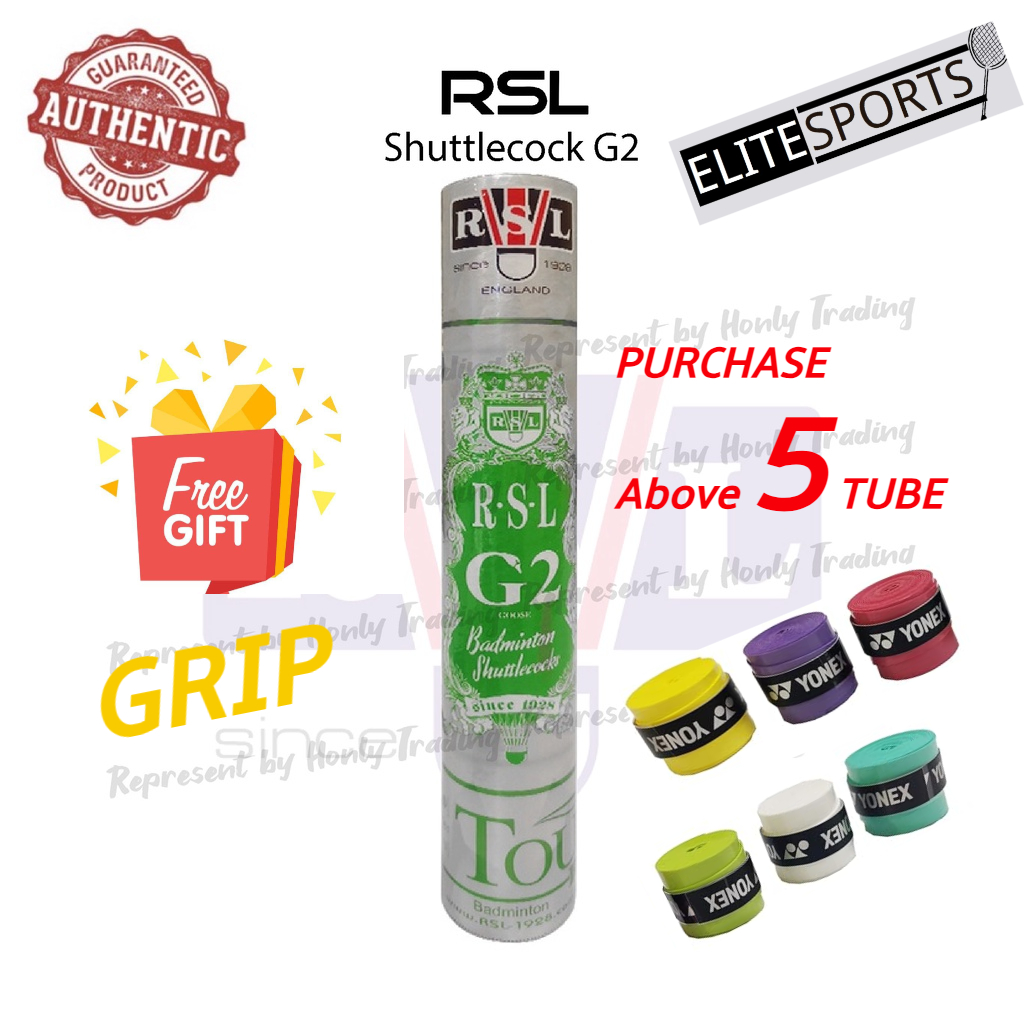RSL Shuttlecock G2 badminton (Goose feather Speed 77) RSL Green [READY STOCK] elite sports ...
