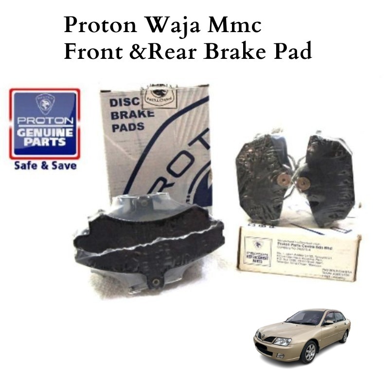 Original Genuine Proton Waja Mmc Campro Front & Rear Brake Pad PC351105 ...