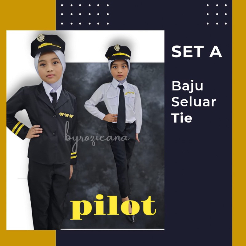 Ready Stock 🔥baju pilot juruterbang costume pilot captain flight ...