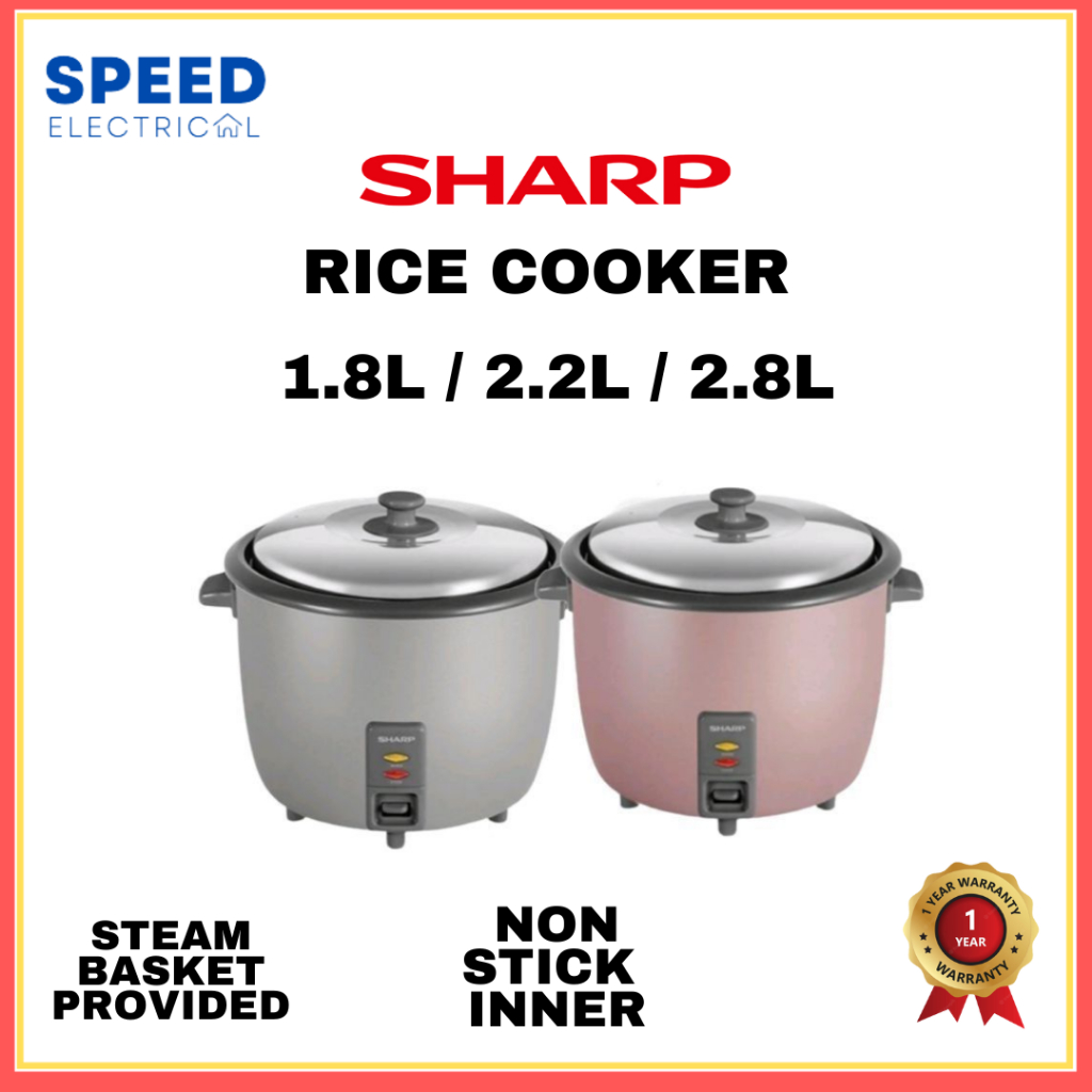 Sharp Rice Cooker 1.8L/ 2.2L / 2.8L - KSH188/KSH228/KSH288 Periuk Nasi ...