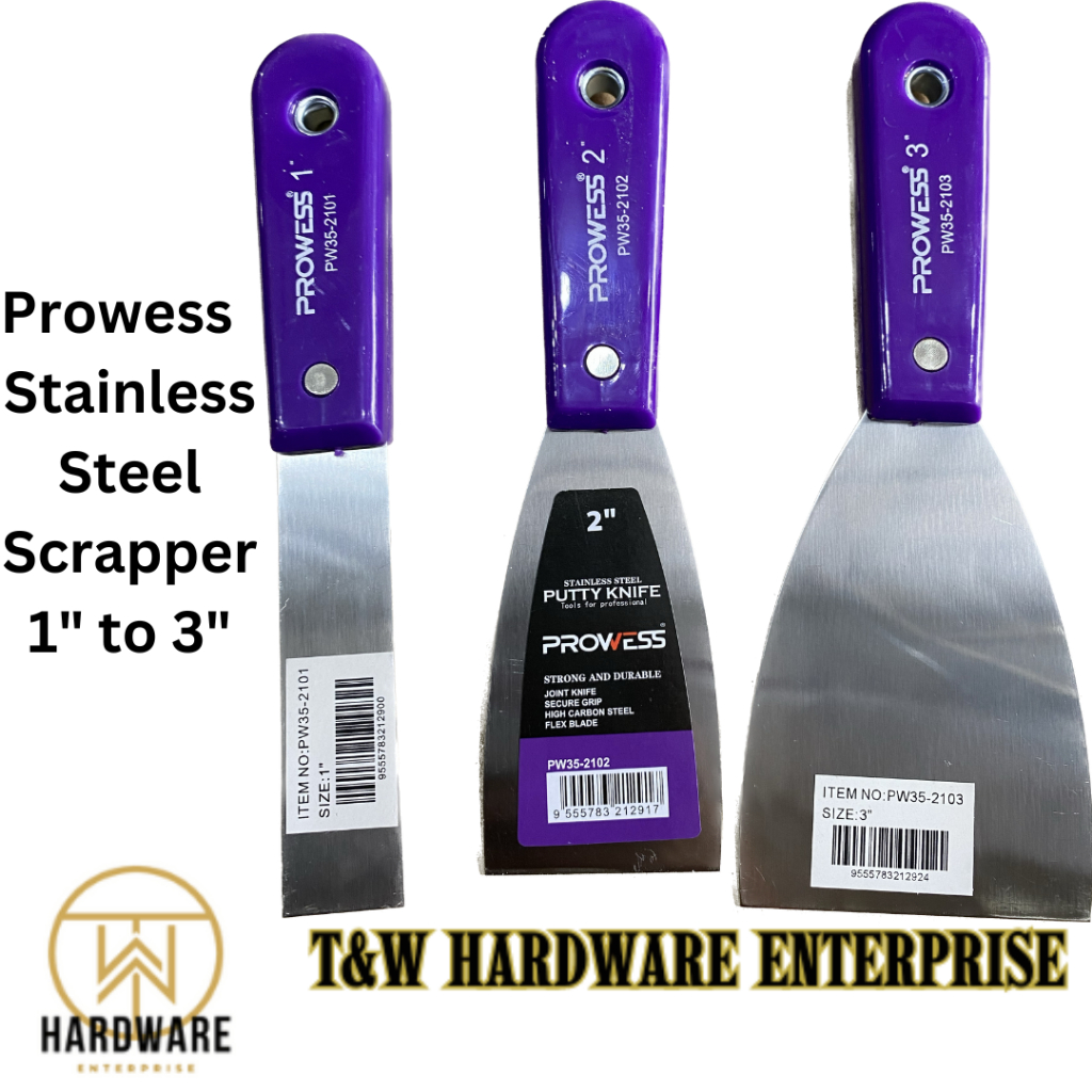 Prowess Stainless Steel Scrapper (1" to 6" Inch) | Shopee Malaysia