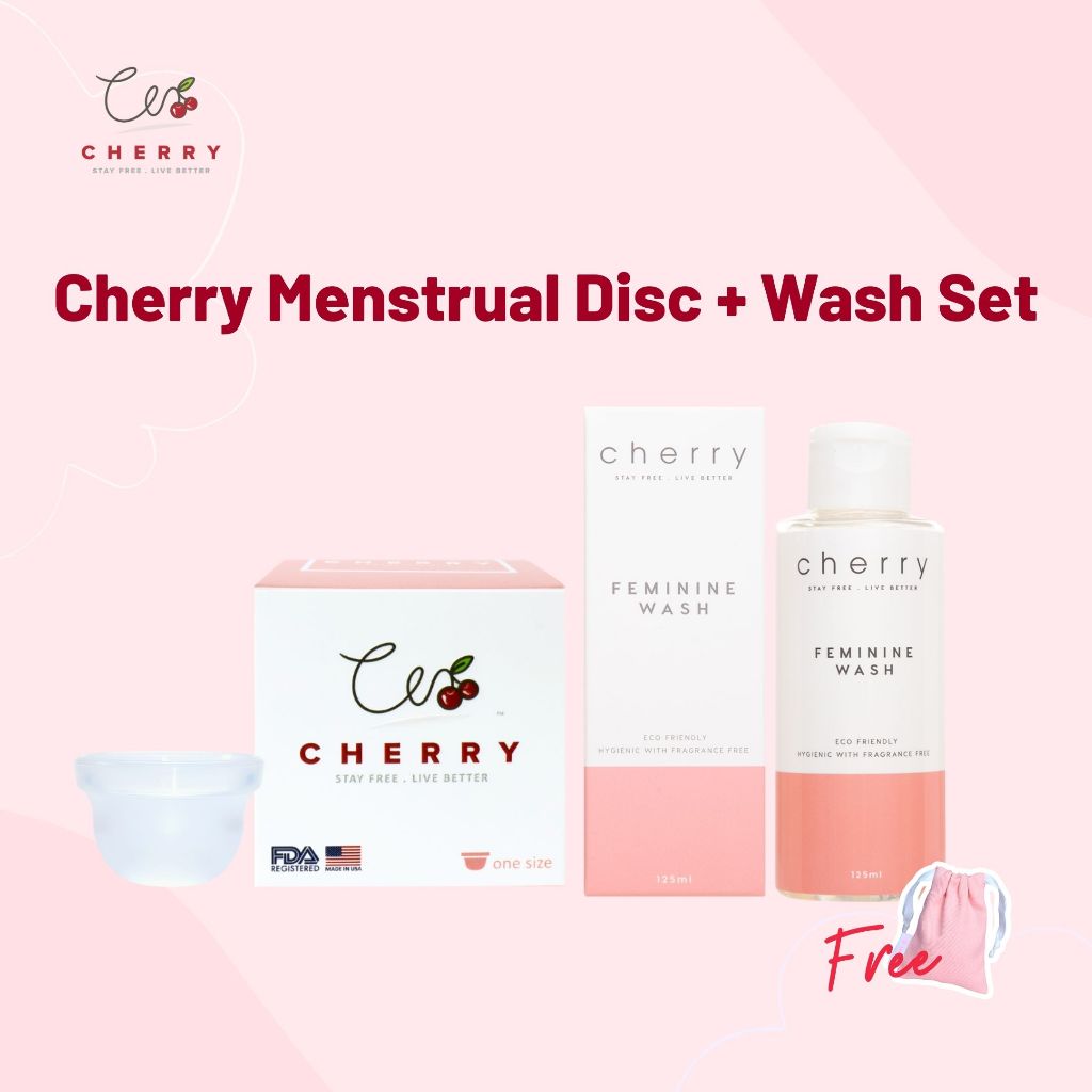 Cherry Menstrual Disc - Medical Grade Silicone Feminine Hygiene Period ...