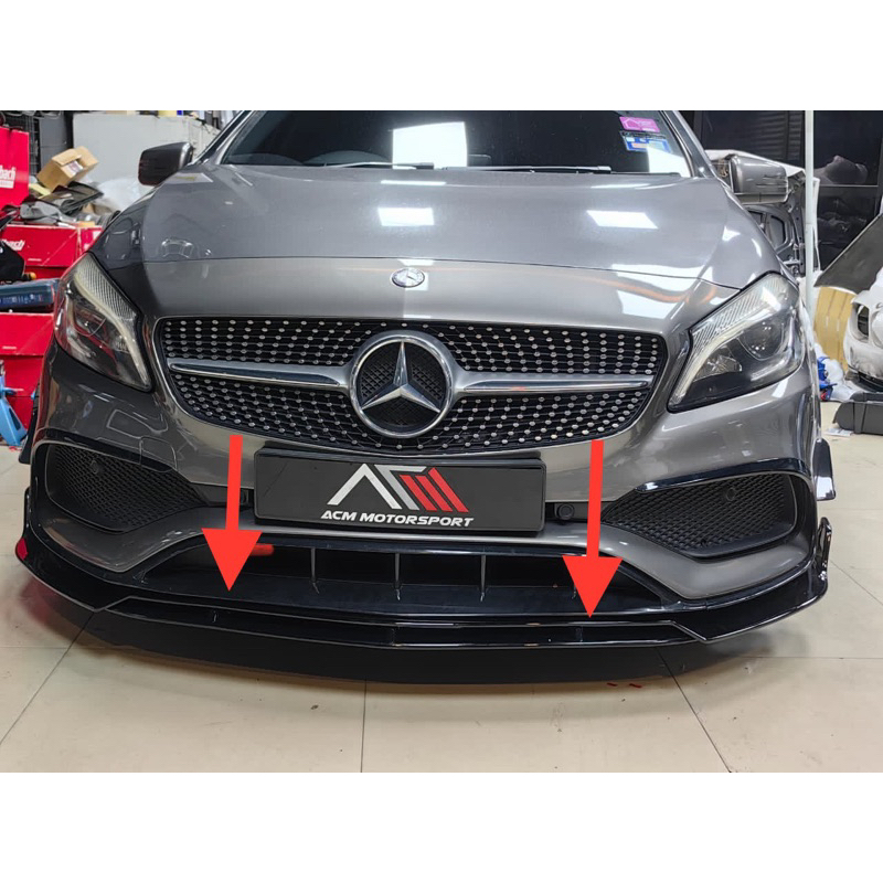 Meecedes benz w176 front lip gloss black | Shopee Malaysia