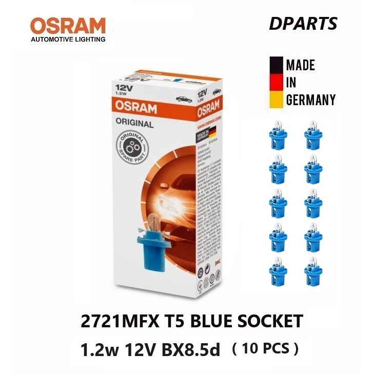 Osram 2721MFX T5 Blue Socket Wira Dashboad Meter Panel PCB BULB 12V ...