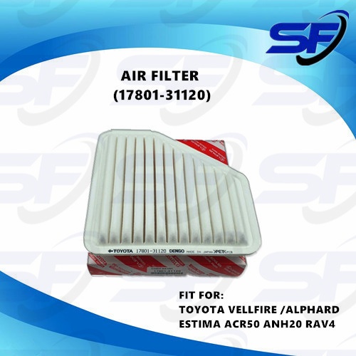 TOYOTA VELLFIRE ALPHARD ESTIMA ACR50 ANH20 RAV4 AIR FILTER 17801-31120 ...