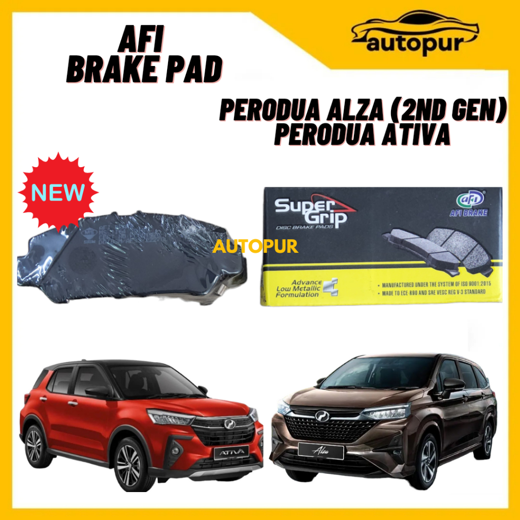 AFI SuperGrip Front Disc Brake Pad for Perodua Ativa Perodua Alza'23 ...