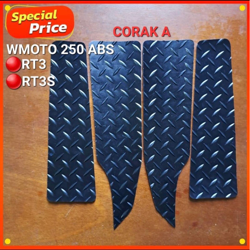 WMOTO 250 ABS RT3/RT3S KARPET@GETAH@RUBBER FOOTREST (3 Pilihan Corak A,B&C) | Shopee Malaysia