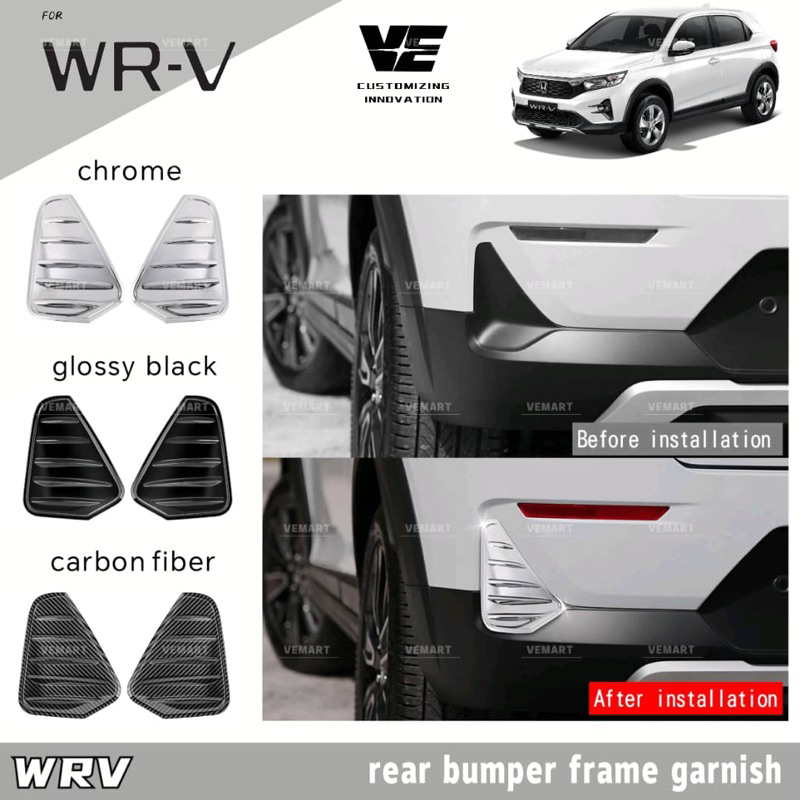 Vemart Honda wrv rs car rear bumper frame garnish accessories | Shopee ...