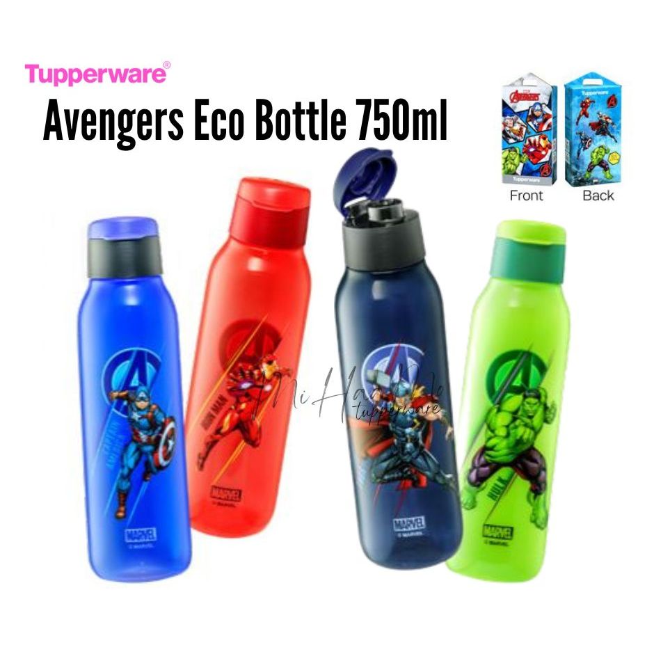 Tupperware Avengers Eco Bottle 750ml Botol Air Hulk Captain America ...