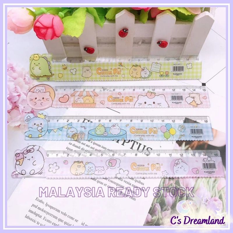 C'S DREAMLAND Cute Cartoon Ruler 15cm Cute Animal Plastic Rulers ...