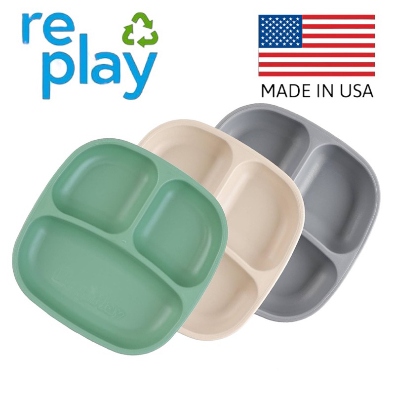 Replay Plate Divider Plastic Baby Products Divided Plates Made in USA ...