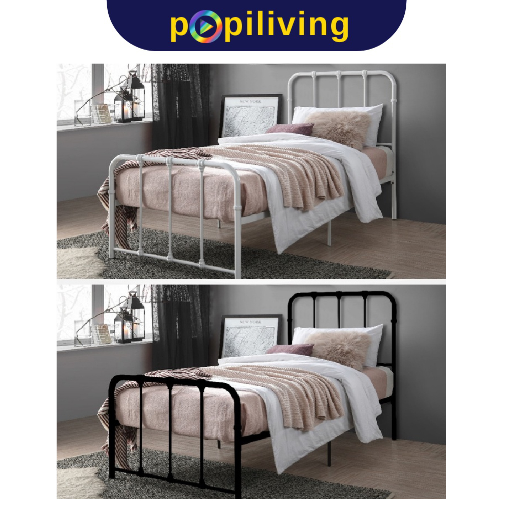 DUMEE Single Bed Frame Metal Bed Frame Single Bedframe Katil Besi ...