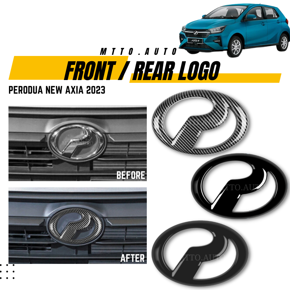 MTTO Perodua New Axia 2023 Exterior Car Emblem Frame Cover Perodua Logo ...