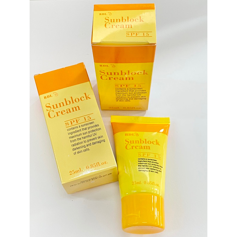 RDL Sunblock Cream SPF 15 25ml | Shopee Malaysia