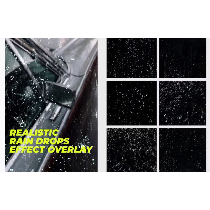 REALISTIC RAIN DROPS EFFECT OVERLAYS | 15 JPG + 15 PNG | Shopee Malaysia