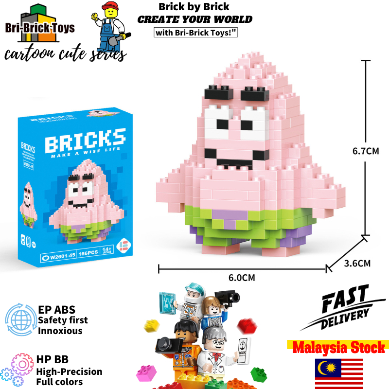 Bri-Brick Toys 3D Minifigures Bricks Cute Nano Building Block Cartoon ...