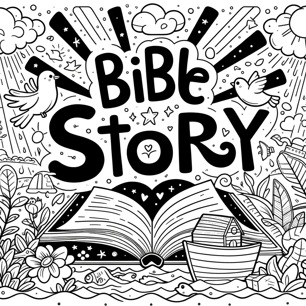 Bible Story Coloring Book (E-Book) (62 pages) | Shopee Malaysia