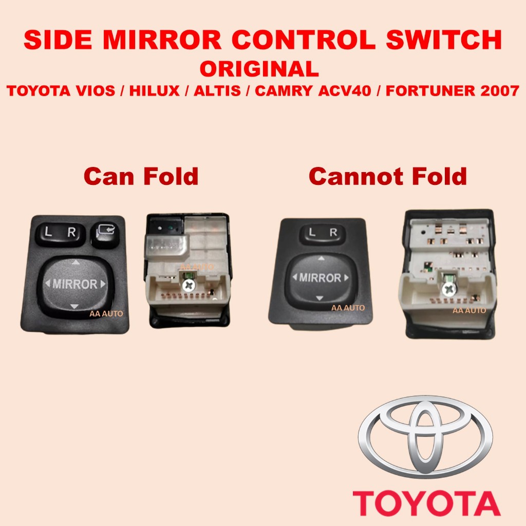 ORIGINAL TOYOTA VIOS / HILUX / ALTIS / CAMRY ACV40 / FORTUNER 2007 Side ...