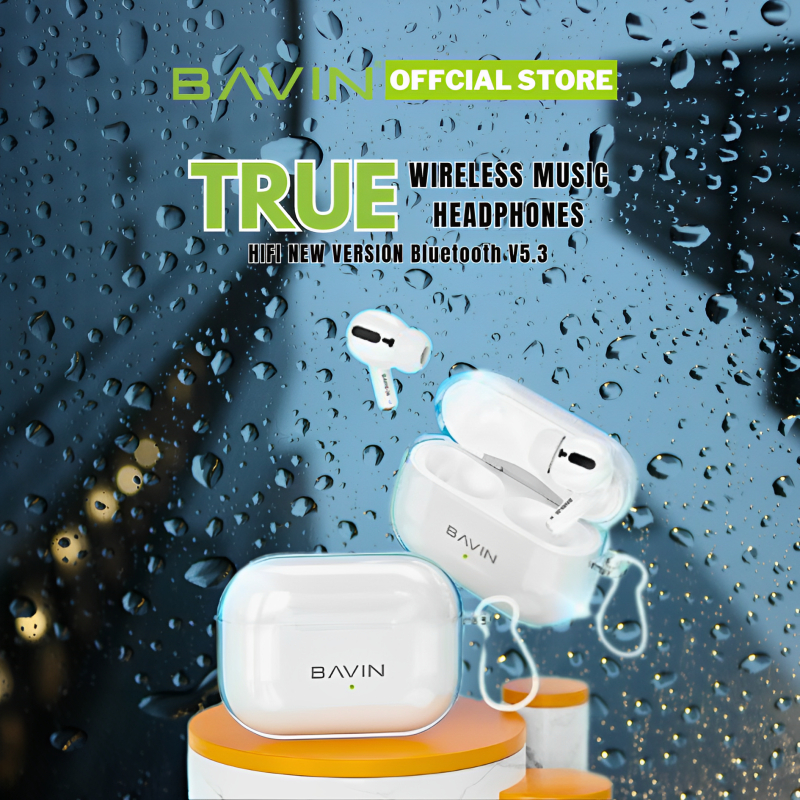 BAVIN BA36 TWS Wireless Bluetooth 5.3 Earphone HiFi Sound Stereo Touch ...