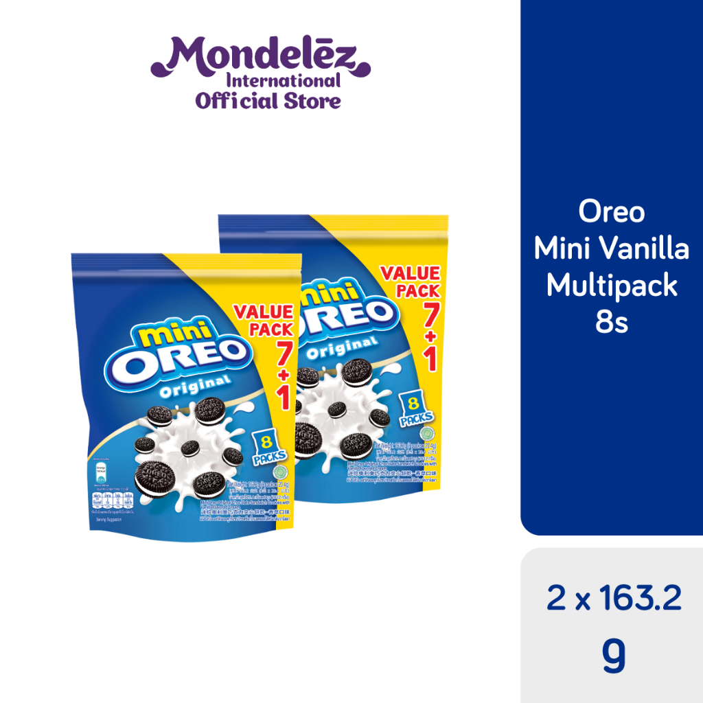 [Bundle of 2] Oreo Mini Biscuits Multipack - Original/Chocolate 163.2g ...