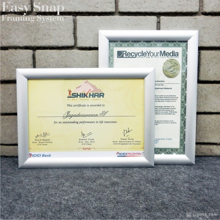 A4 A3 Aluminium Easy Snap Poster Frame For Quality Motivational Posters ...