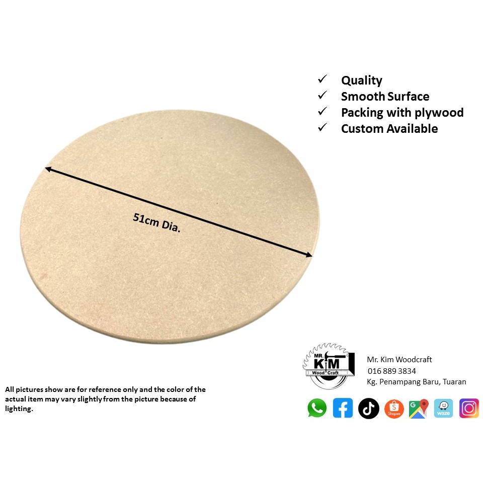 12mm MDF Circle 51cm - for Diy, Gift art and more | Shopee Malaysia