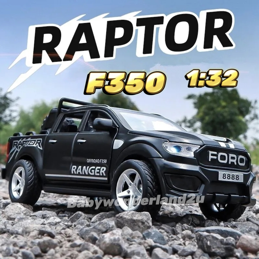 Die Cast 1:32 Ford Raptor F350 Pull Back Diecast With Lights And Sounds ...