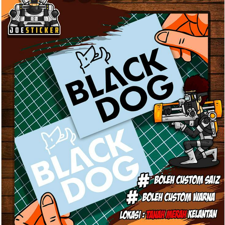 STICKER LOGO BLACKDOG PELBAGAI SAIZ DAN ADA DUA PILIHAN WARNA HITAM ...