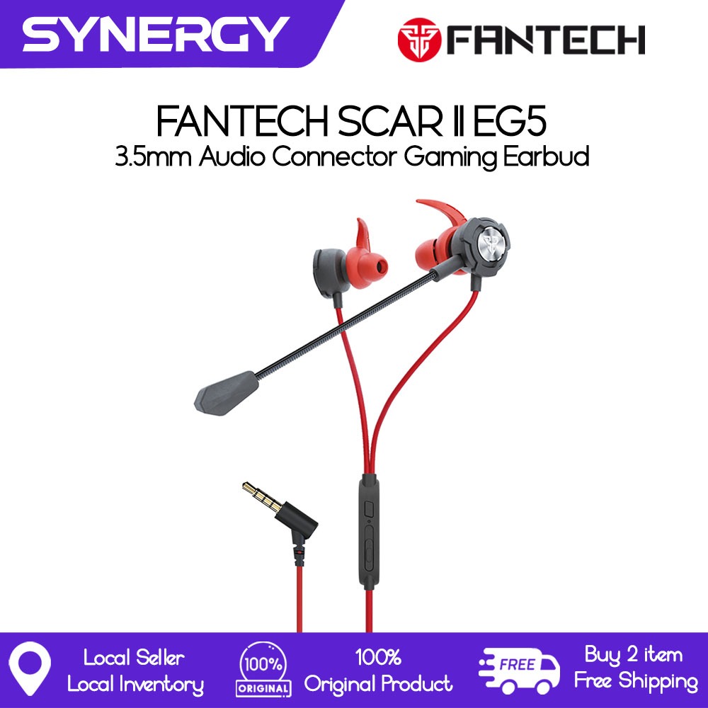 Fantech Gaming Earbuds Scar II EG5 with 3.5mm Audio Connector ...