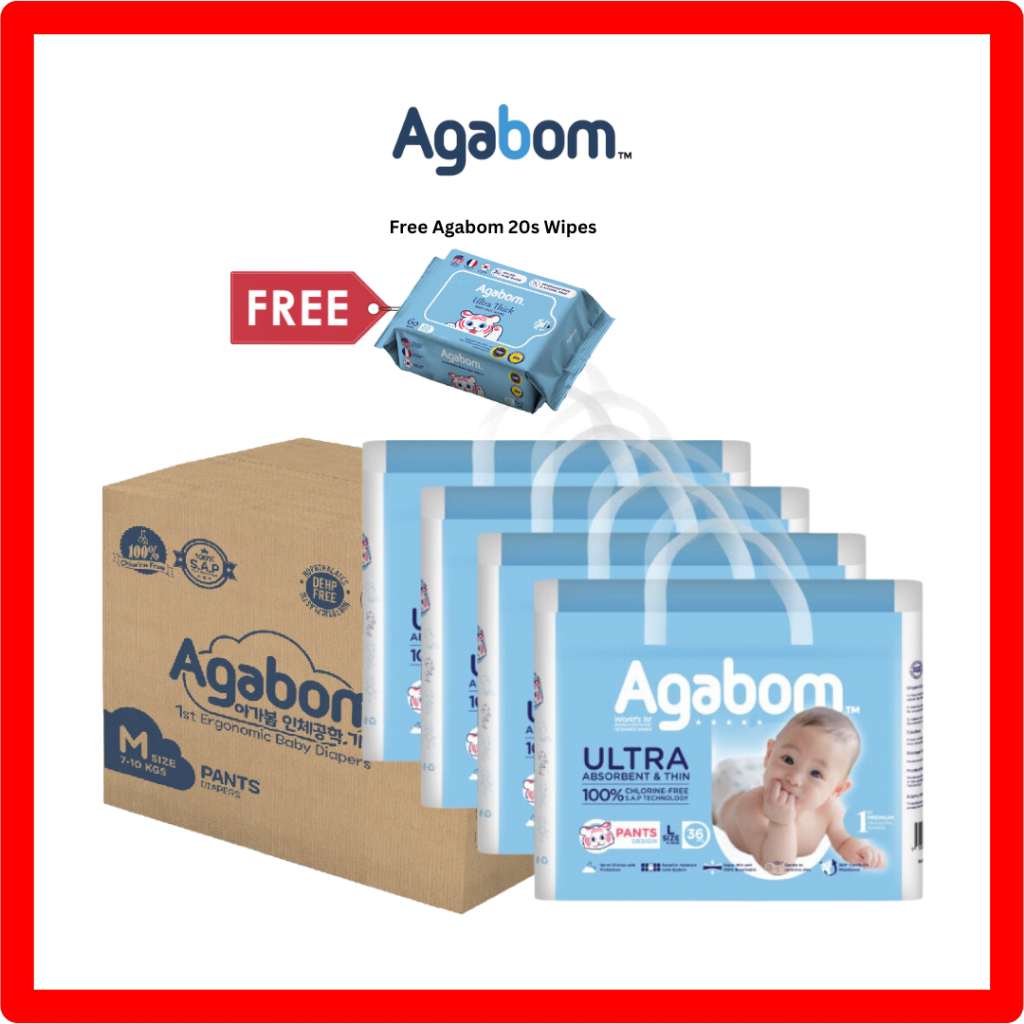 AGABOM BOX CD 100% SAP Ultra-Thin Baby Diaper Pant Pants S/M/L/XL/XXL ...