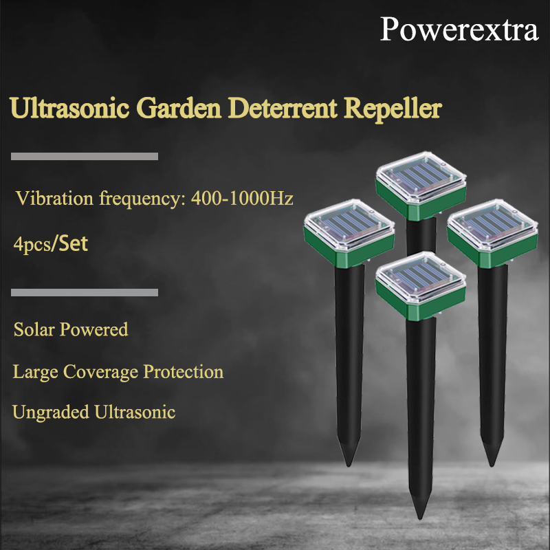4pcs Solar-powered Waterproof Repeller Mole Rat Repellent monkey Snake ...