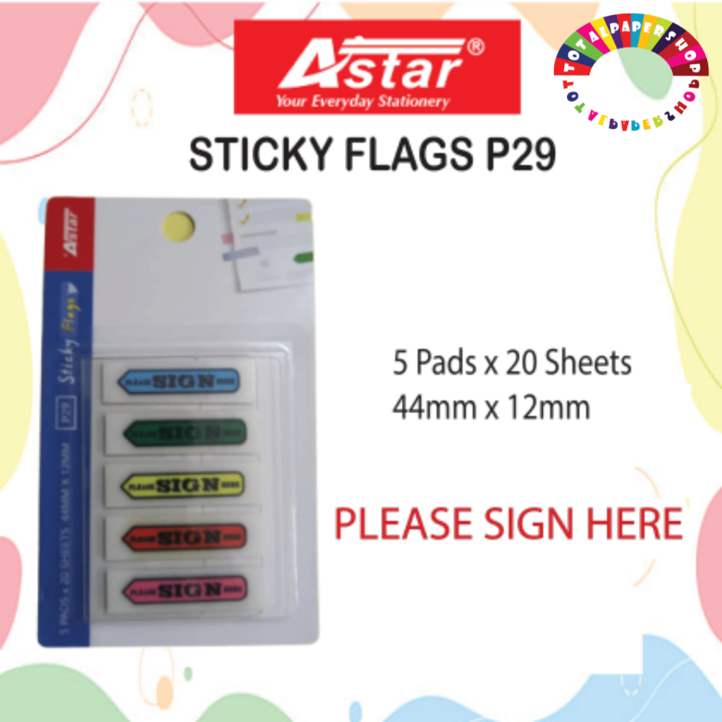 Astar Sticky Flag P29/Please Sign Here/Astar Pelekat Bendera P29 ...