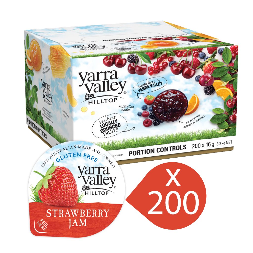 Australia's Yarra Valley Hilltop Mini Individual Serving Jam | Portion ...