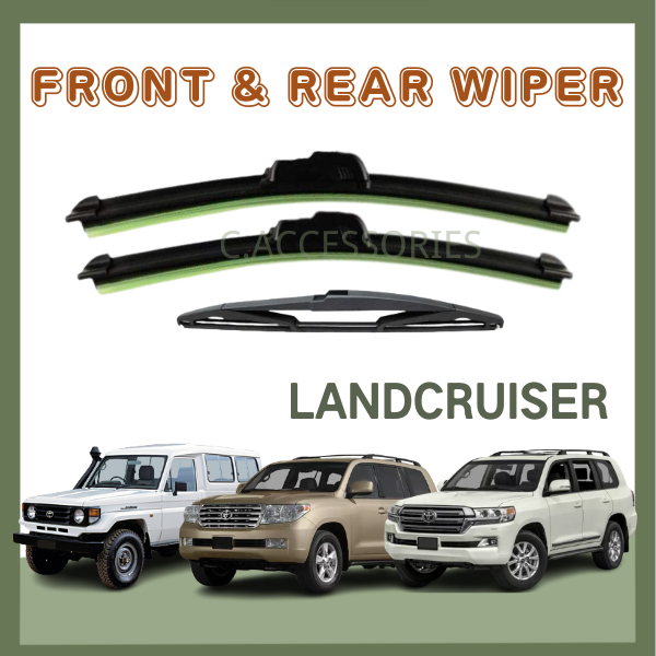 Toyota Land Cruiser Silicone Soft Wiper Front and Rear Wiper Rear wiper ...