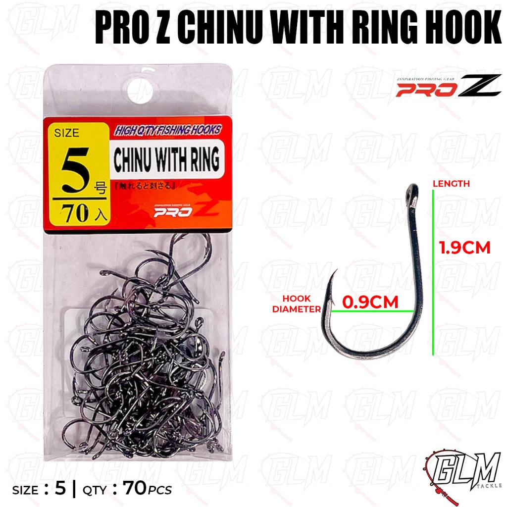 PRO Z CHINU WITH RING HOOK (BLACK) FOR FISHING HOOK | Shopee Malaysia