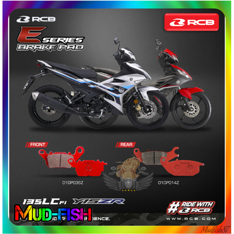RCB DISC BRAKE PAD FOR YAMAHA LC135 FI | Y15ZR | LC5S (E-SERIES ...