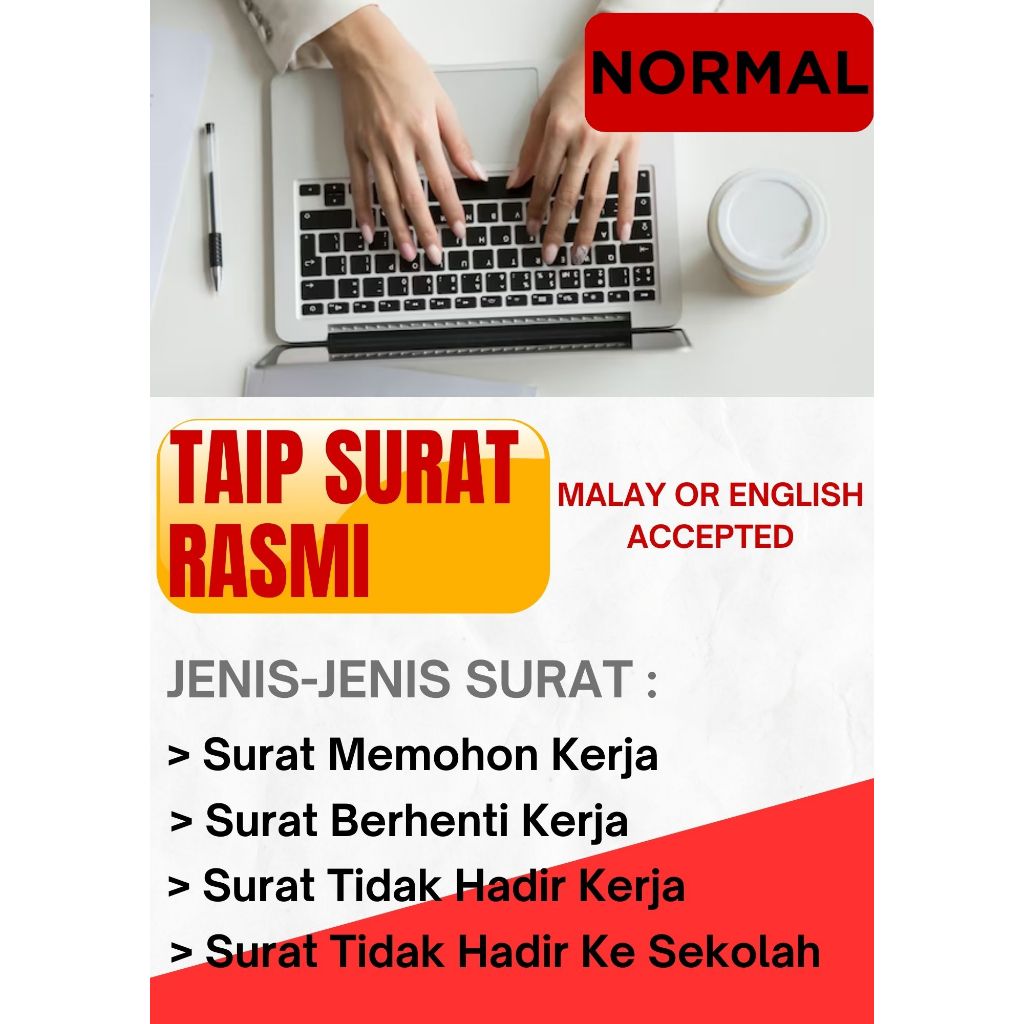 Perkhidmatan Menulis Surat Rasmi/Berhenti Kerja/Permohonan Kerja/Aduan/Cuti Sakit (Bahasa Melayu ...