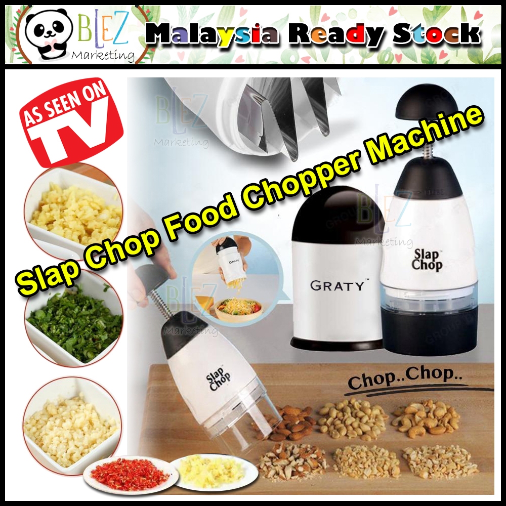 Slap Chop Food Chopper Machine Hand Chopper Cutter Mince Slice Dice ...