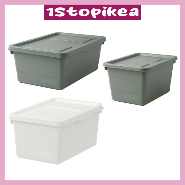 💥ORIGINAL💥 💜IKEA SOCKERBIT Small Storage Box with Lid/Kotak Simpanan ...