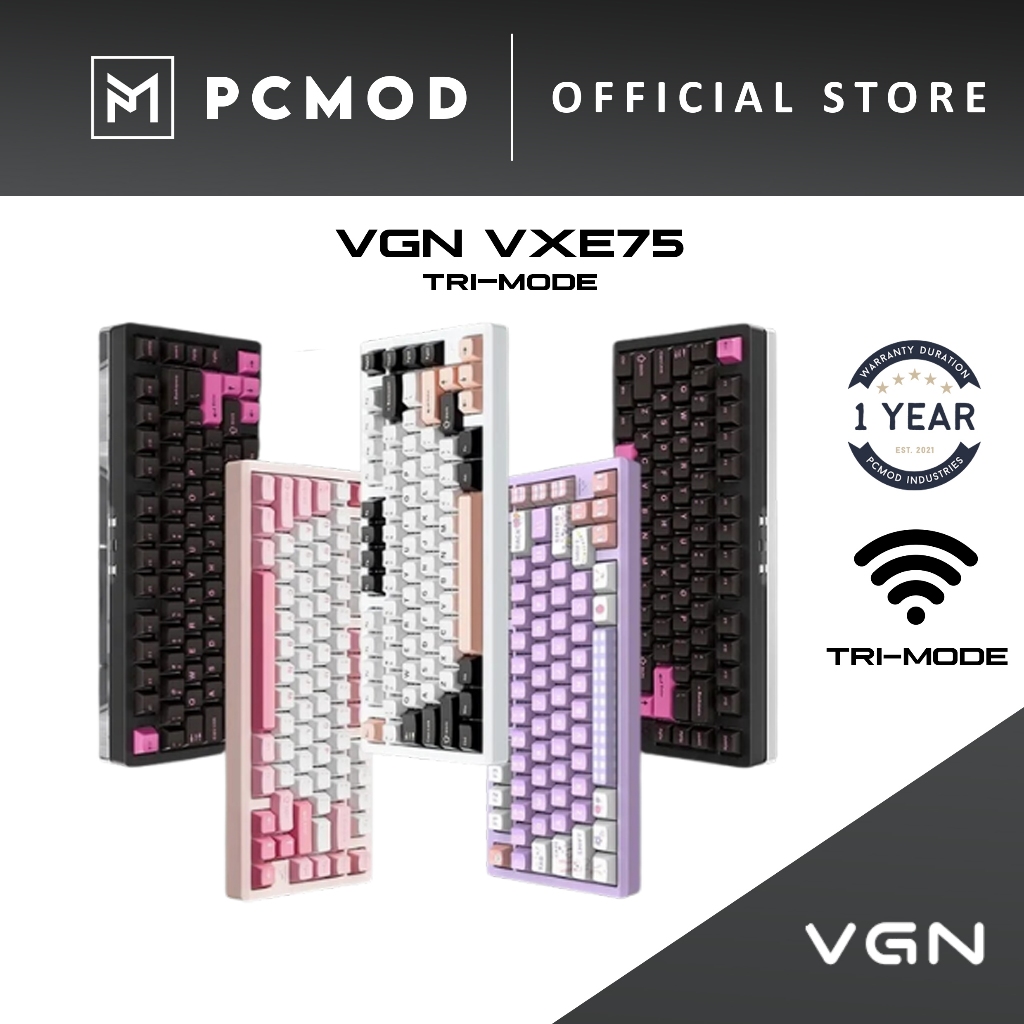 VGN VXE75 | V1 , V2 Fully Assembled Mechanical Keyboard with Linear Switches | PCMOD x KEYMOD ...