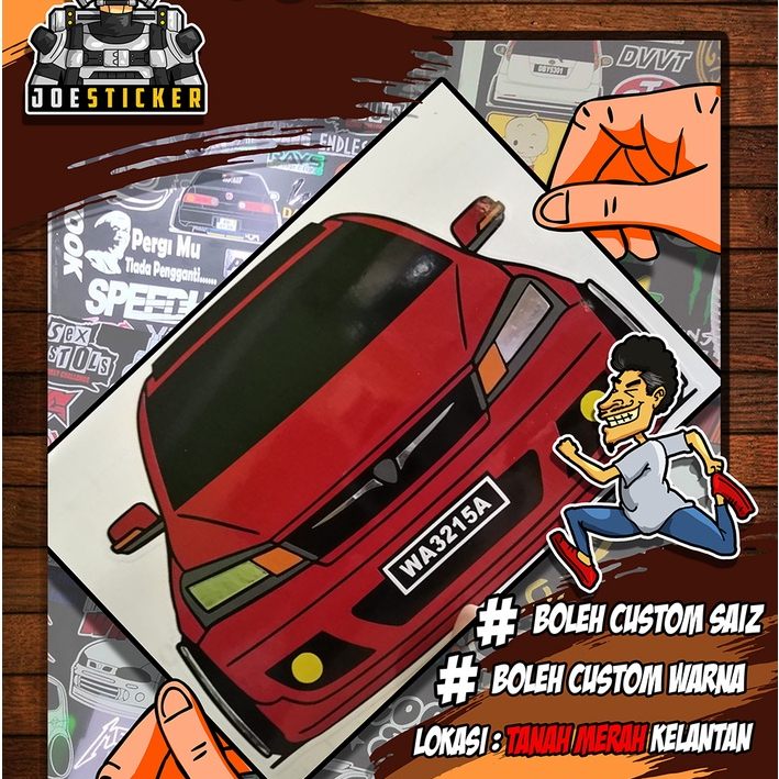 Sticker proton saga flx siap no plat | Shopee Malaysia