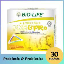 BIO-LIFE A.B. Adult Gold Prebiotic & Probiotics 2.5g x 30's | Shopee ...