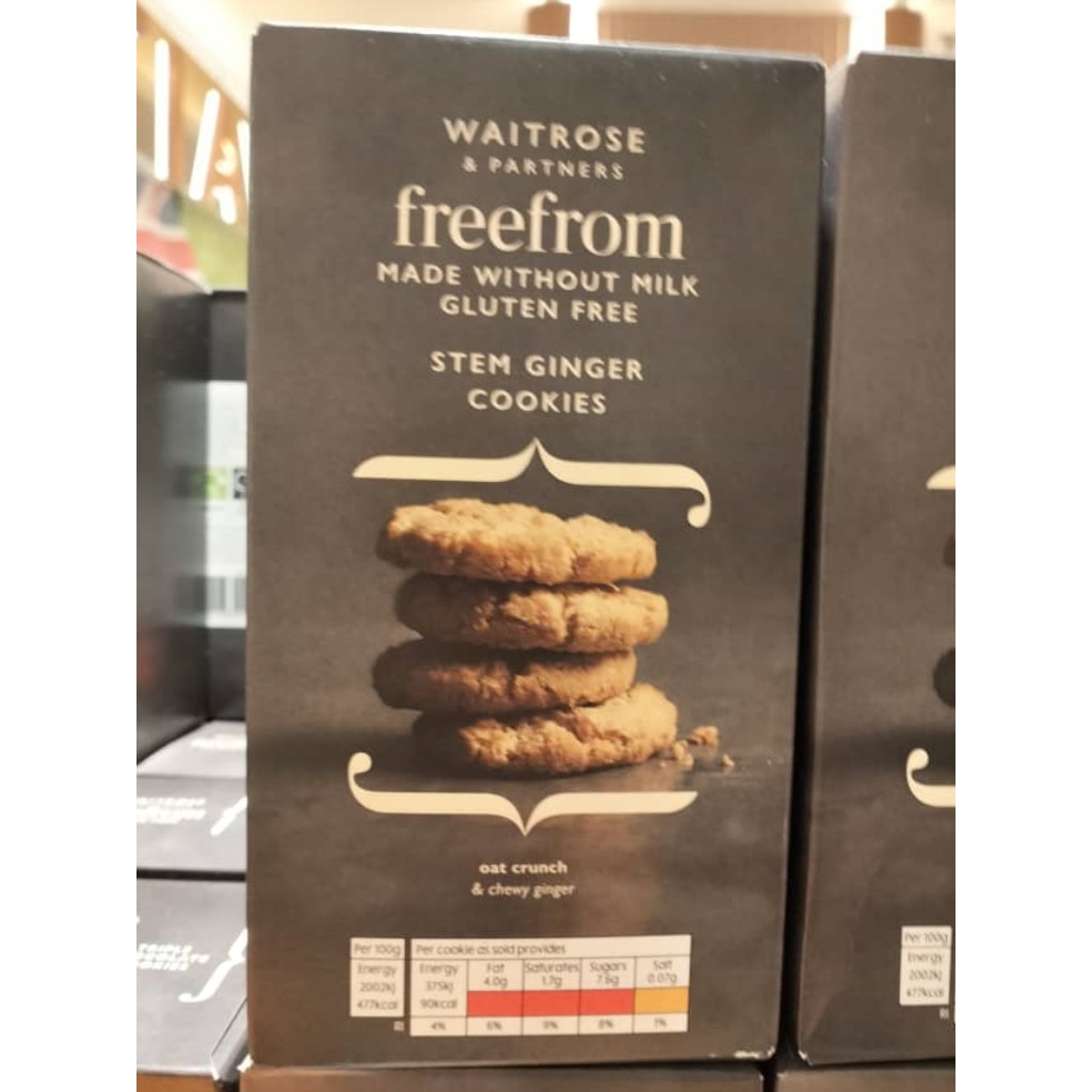 Waitrose & Partners Without Milk Gluten Free, Stem Ginger Cookies, Oat ...