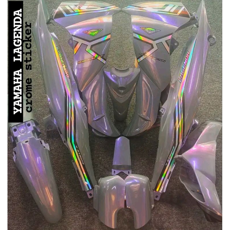 COVERSET LAGENDA 110,110Z,110ZR CHROME LASER ( SIAP TAMPAL STICKER ...