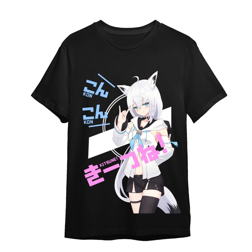 Shirakami Fubuki KonKonKitsune Hololive Tee Shirt | Shopee Malaysia