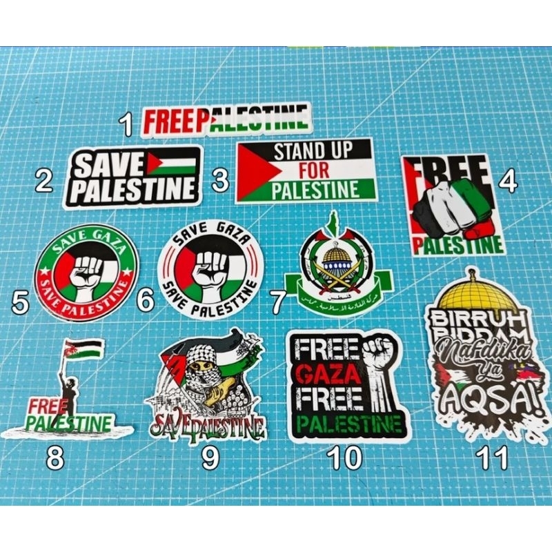 Sticker Palestine Motor / Lekat Luar / Save Gaza / Save Palestine / Free Gaza / Free Palestine ...