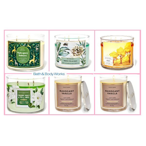 Bath & Body Works Mahogany Balsam candle / Midnight Blue Citrus ...