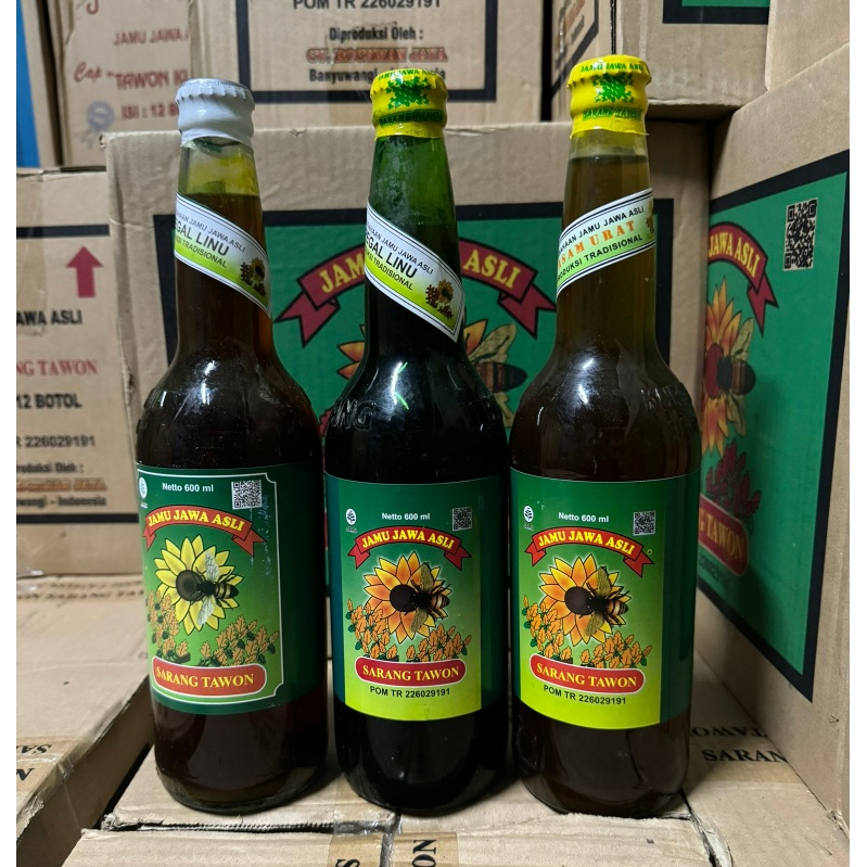 6 Botol x 600ml Asam Urat Dan Pegal Linu Sarang Tawon Jamu Jawa Asli ...