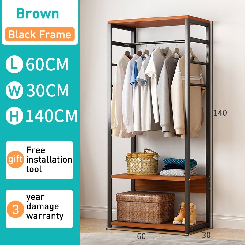 DO Cloth Wardrobe Cabinet Almari Rak Baju Metal Wardrobe Storage ...